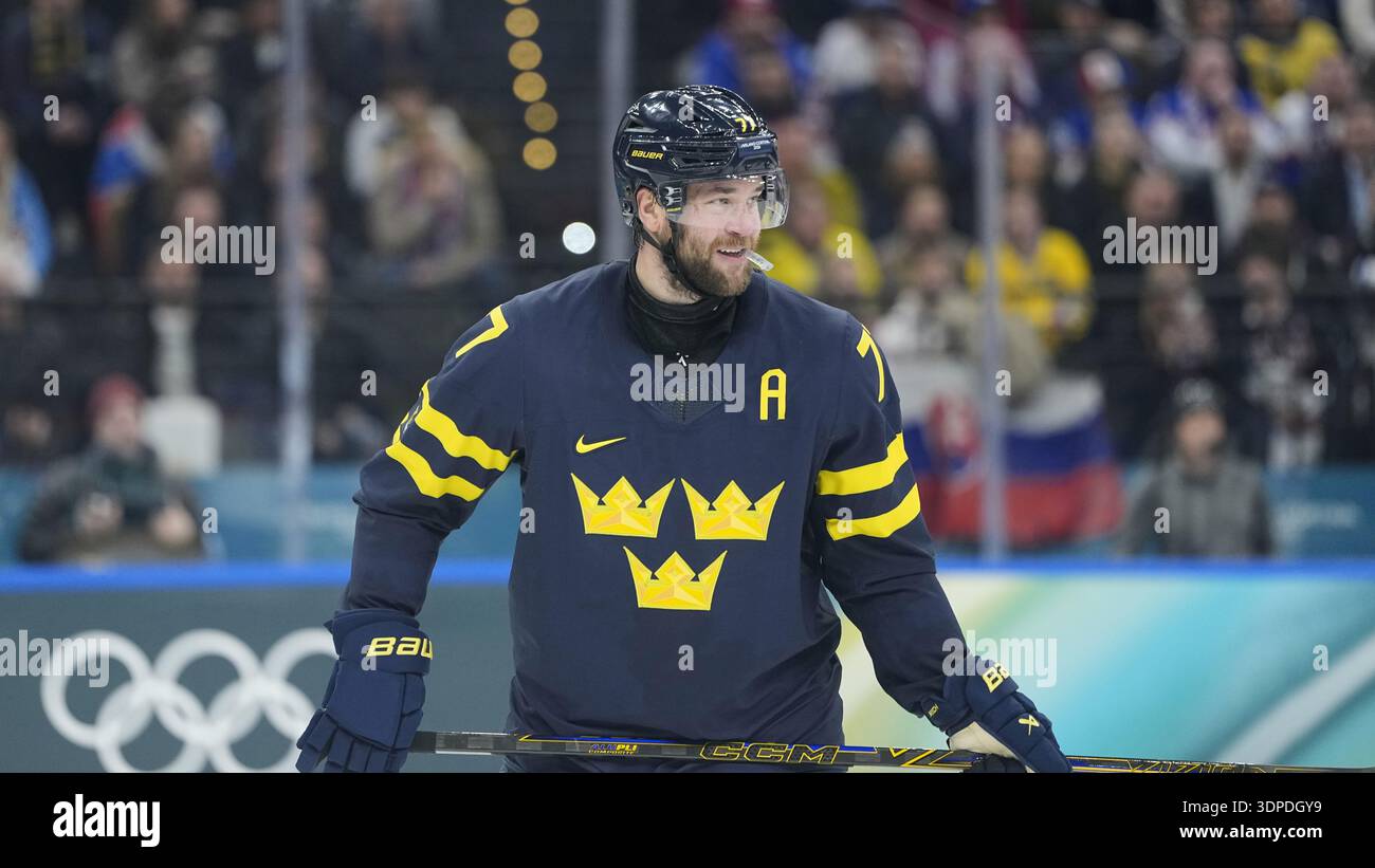 Sweden's Victor Hedman during a preliminary round match of men's ice ...