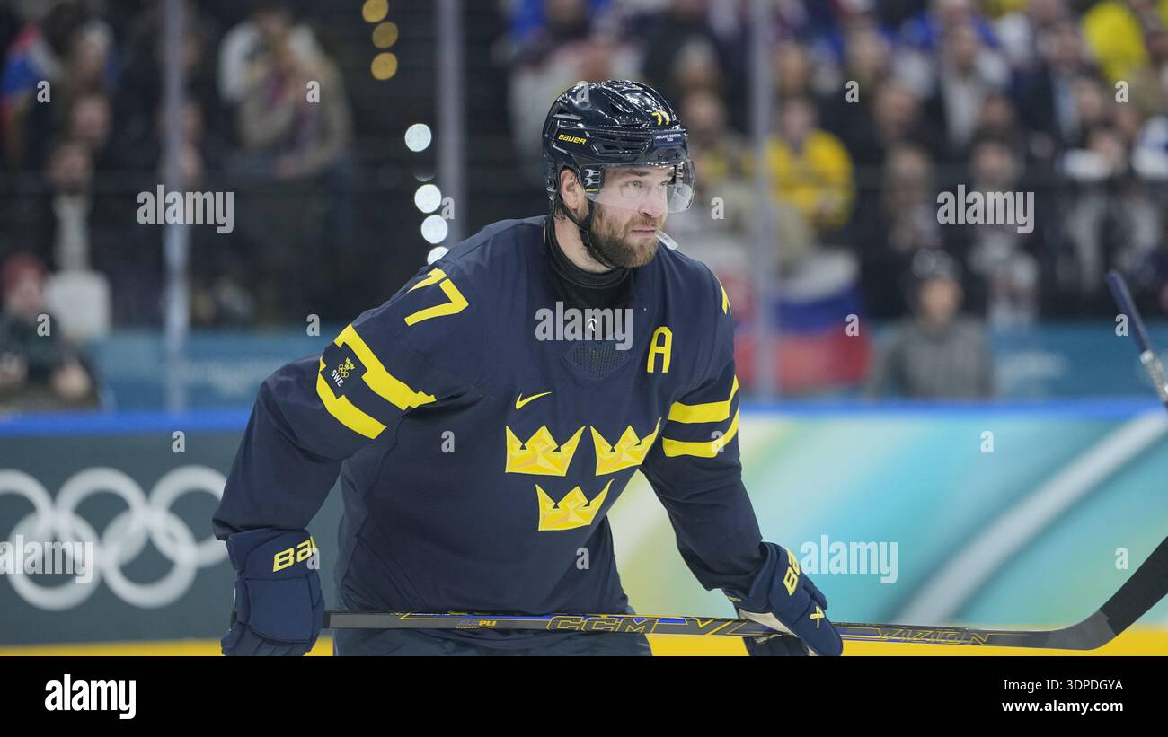 Sweden's Victor Hedman during a preliminary round match of men's ice ...