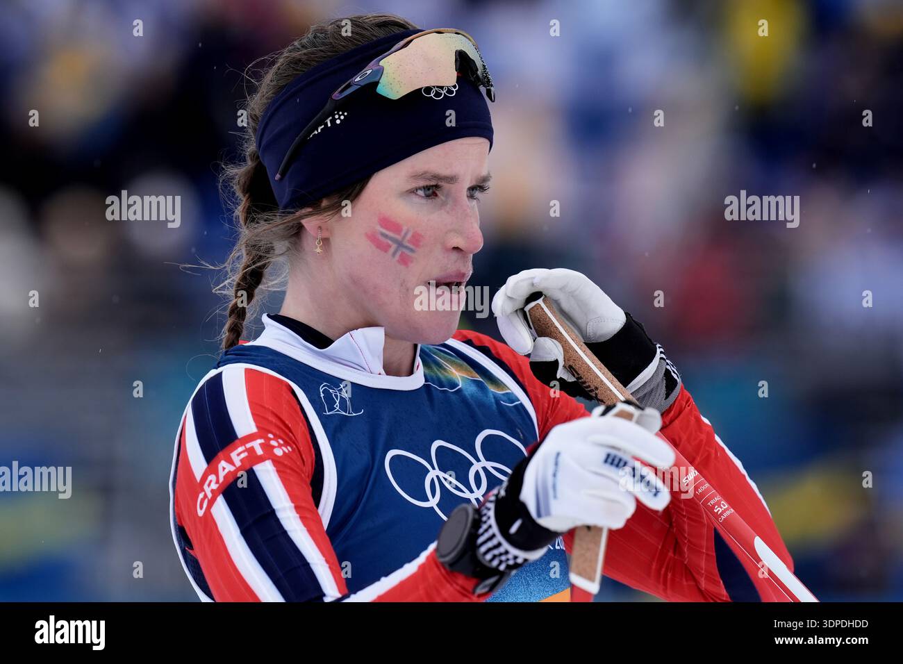 Val di Fiemme, Italy 20260214. Kristin Austgulen Fosnæs during the 4x7 ...