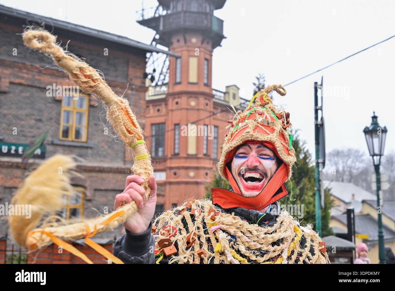 Carnival procession (Slavic carnival) in areal of Sevcin Mine in ...