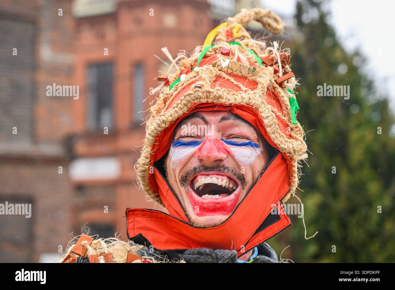 Carnival procession (Slavic carnival) in areal of Sevcin Mine in ...