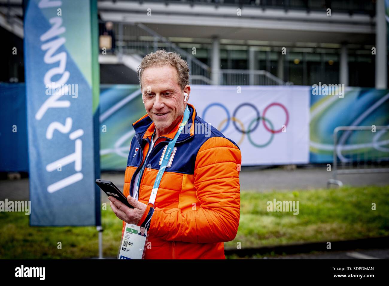 MILAN - Speed skating coach Rintje Ritsma at the 500 meters in the men ...