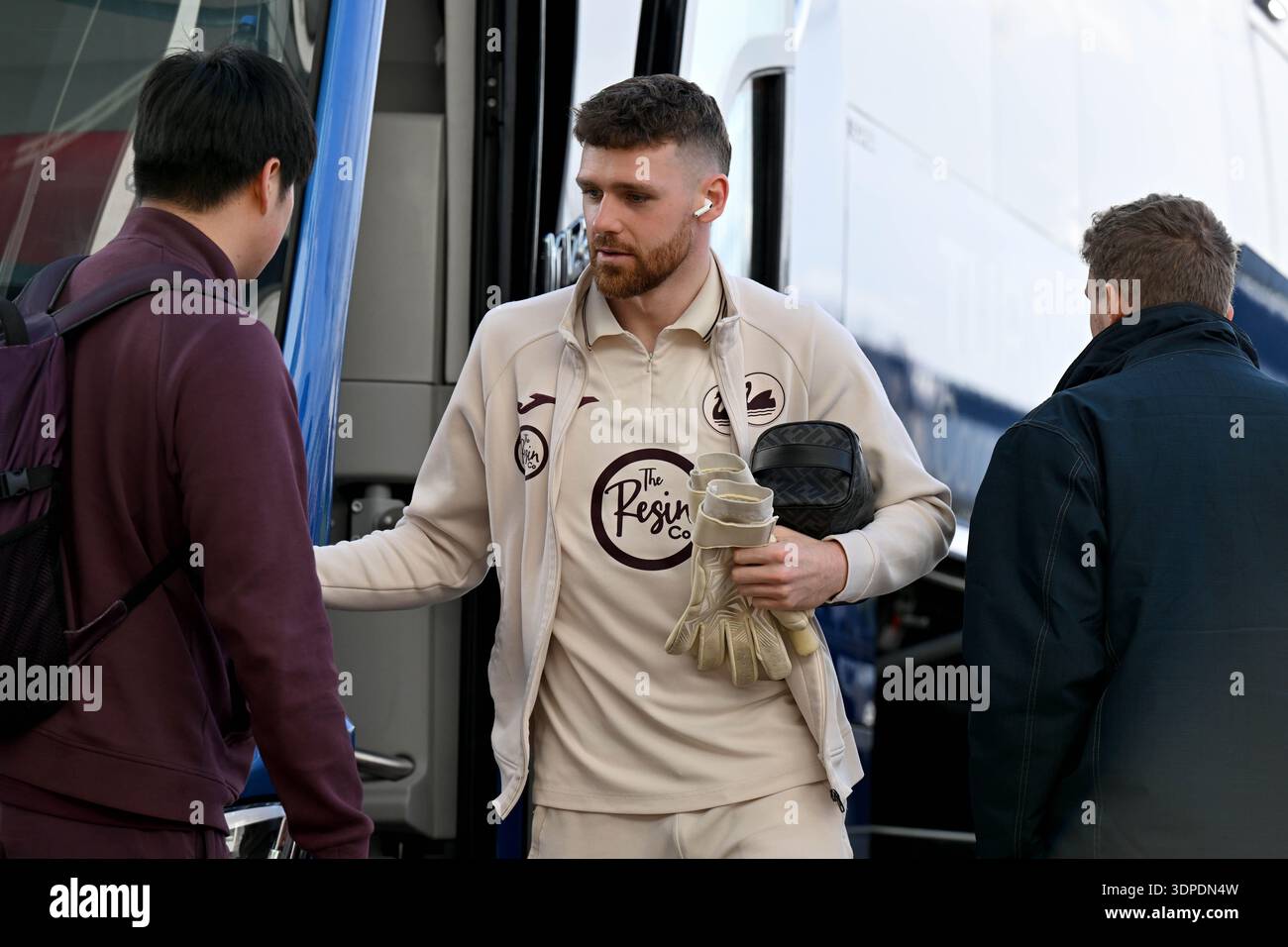 Swansea City goalkeeper Andy Fisher before the Sky Bet Championship ...