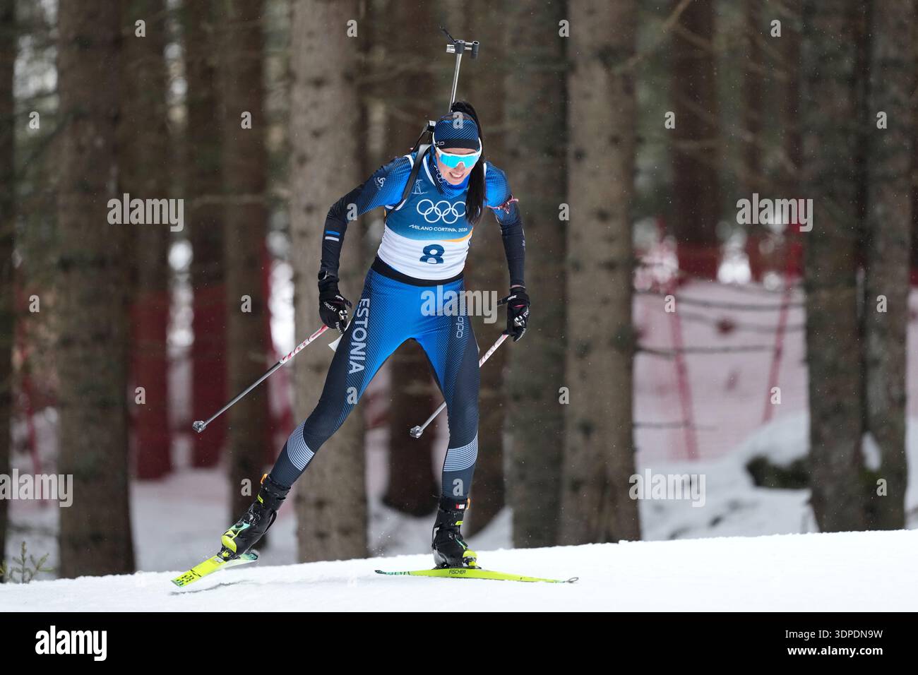 Tuuli Tomingas, of Estonia, competes during the women's 7.5-kilometer ...