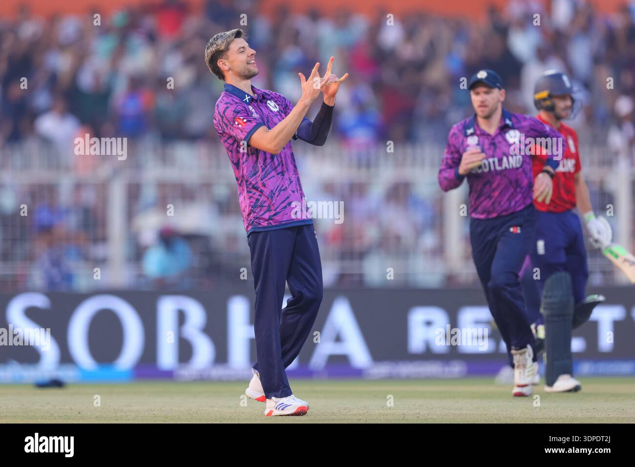 Bradley Currie of Scotland during the ICC Men's T20 World Cup India ...