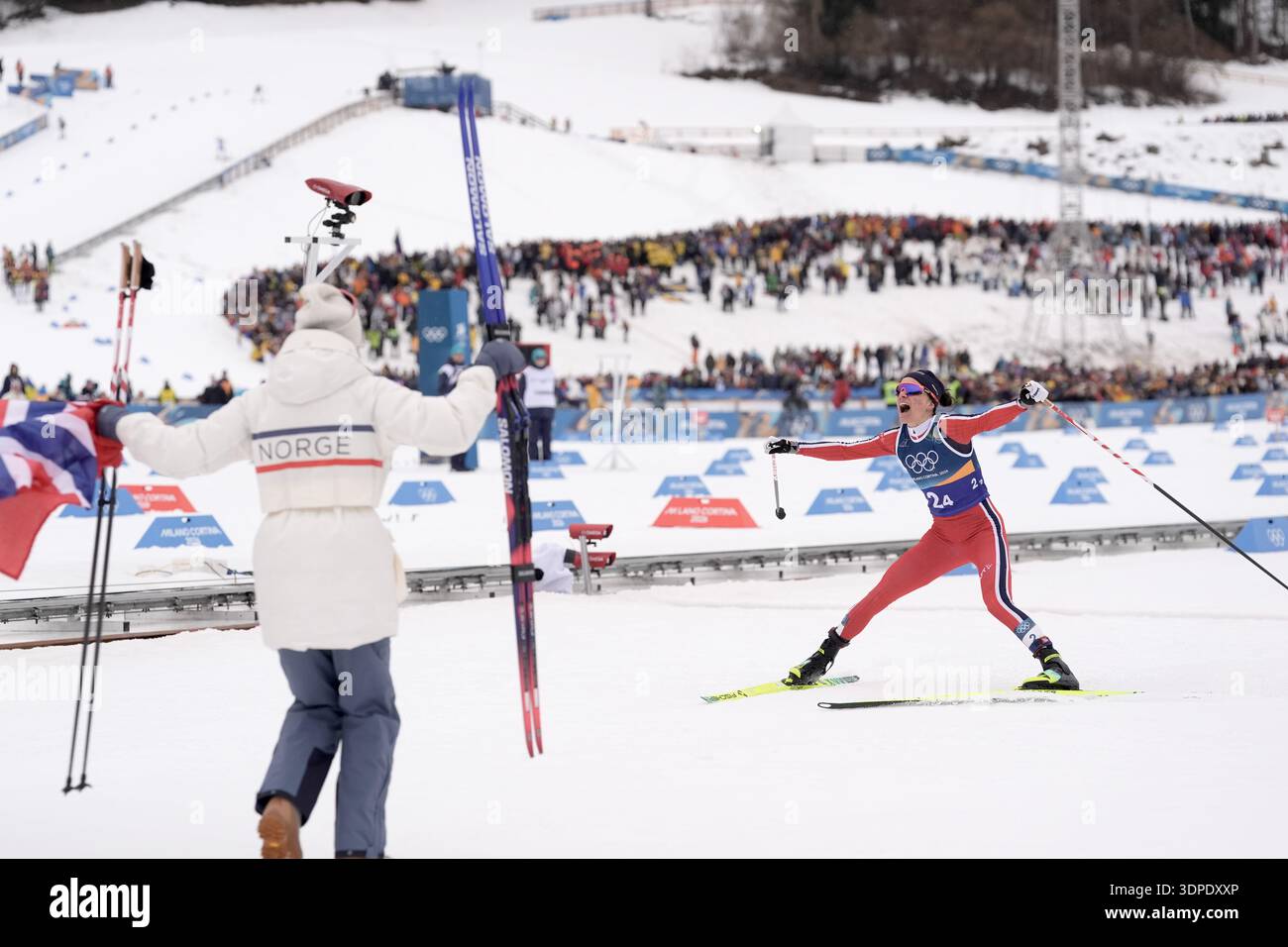 Val di Fiemme, Italy 20260214. Norway and Heidi Weng win the women's ...