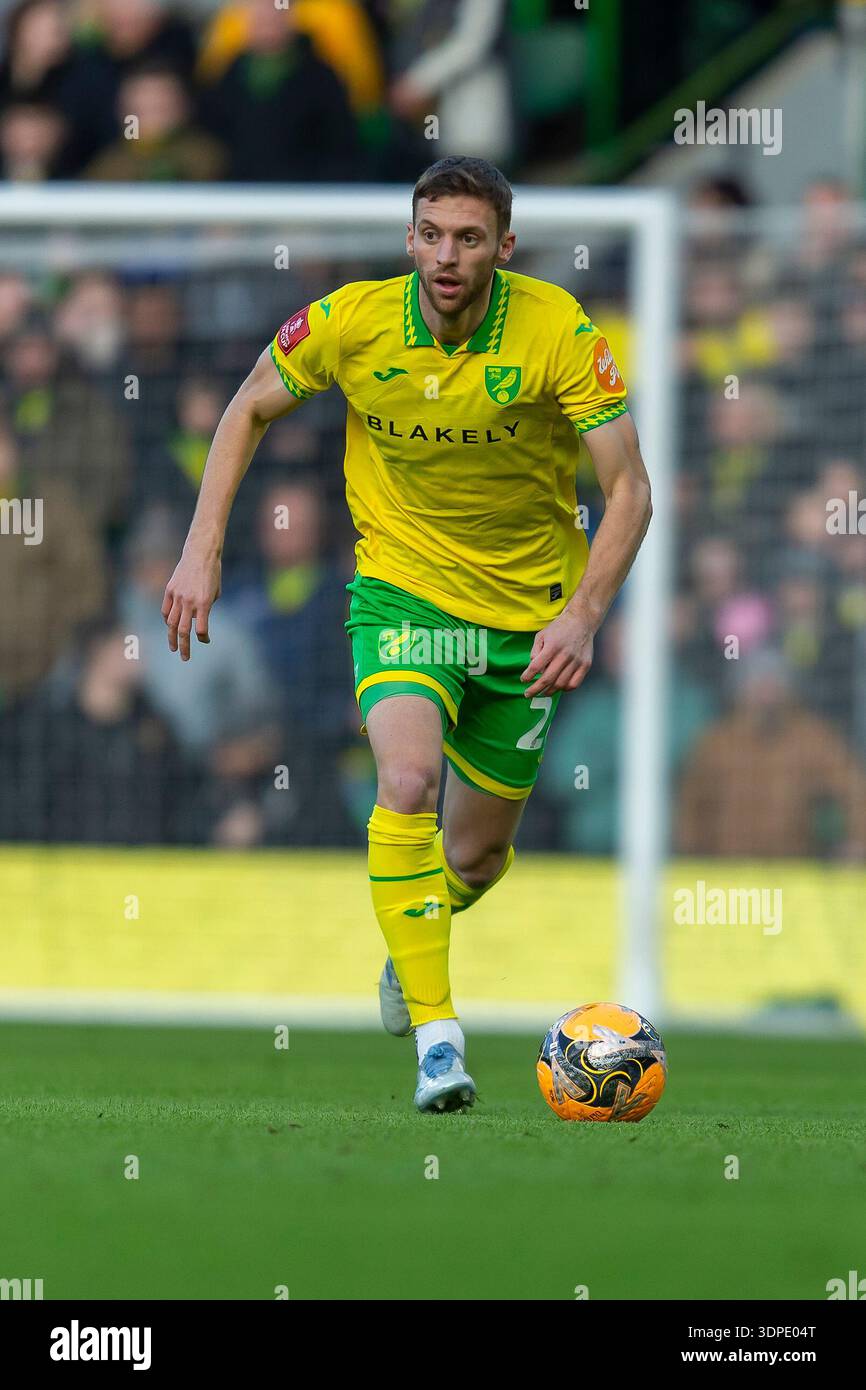 Sam Field of Norwich City on the ball during the Emirates FA Cup match ...