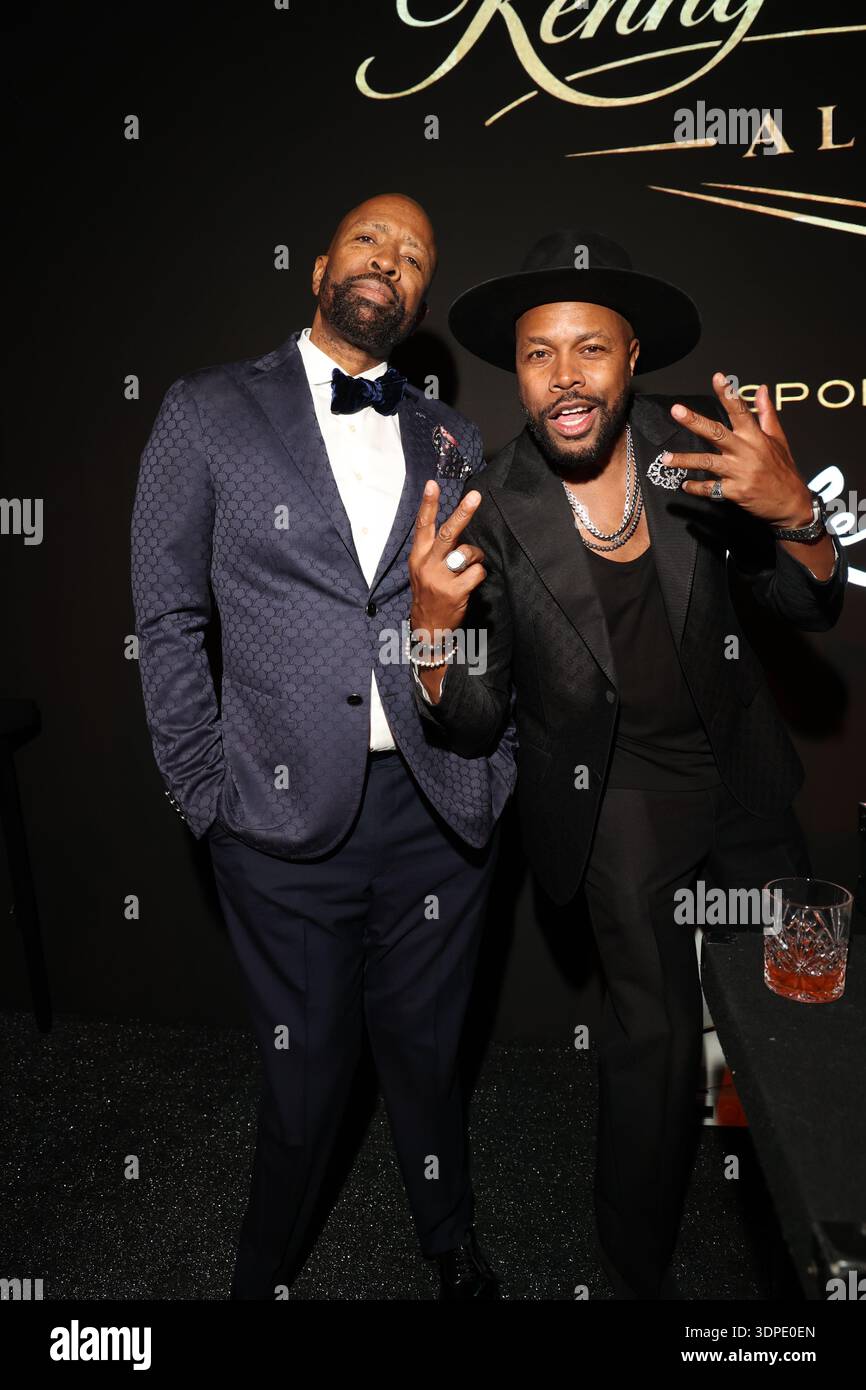 LOS ANGELES, CA - FEBRUARY 13: Kenny Smith and D-Nice at Kenny "The Jet ...