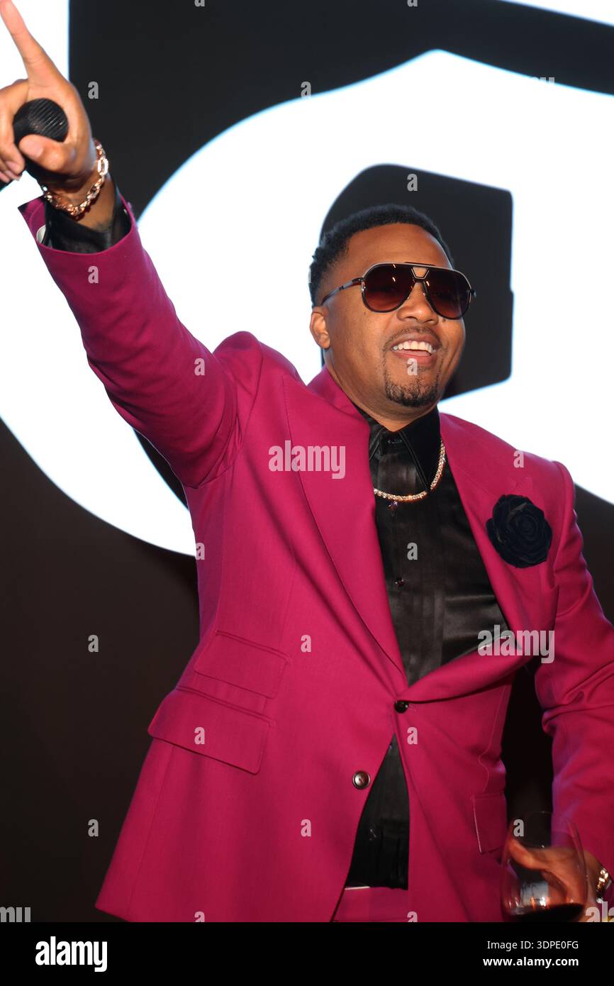 LOS ANGELES, CA - FEBRUARY 13: Nas performs at Kenny "The Jet" Smith ...