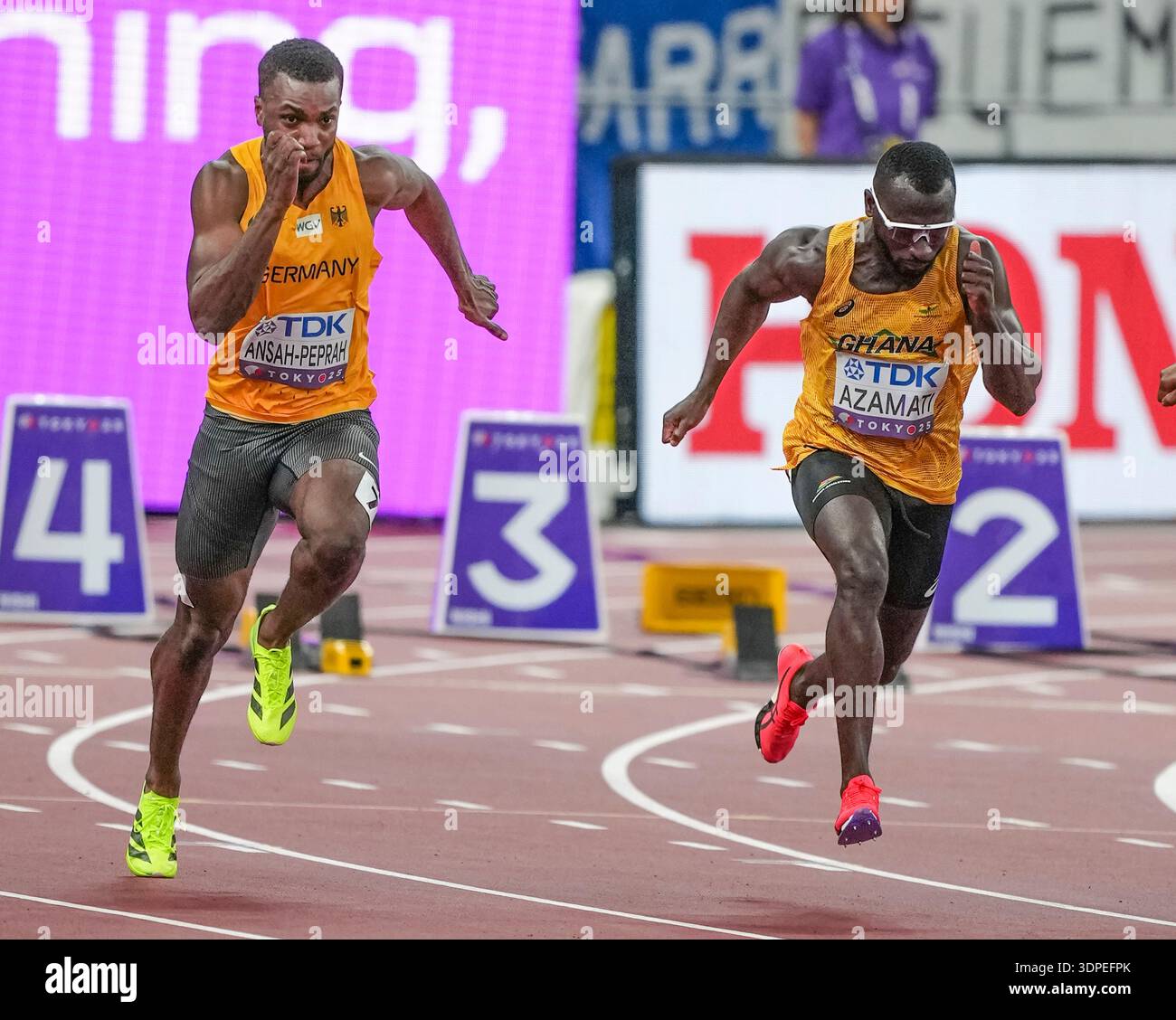 Benjamin Azamati (Ghana), Lucas Ansah-Peprah (Germany). 100m heats ...