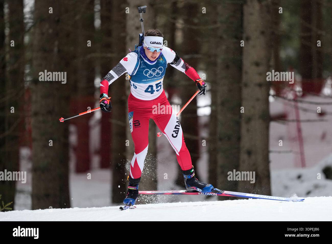 Nadia Moser, of Canada, competes during the women's 7.5-kilometer ...