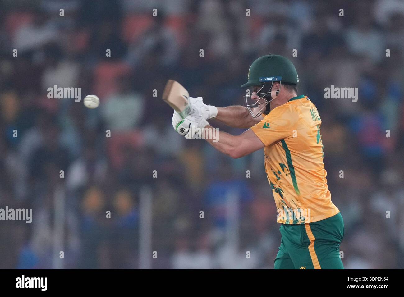 South Africa's David Miller plays a shot during the T20 World Cup ...