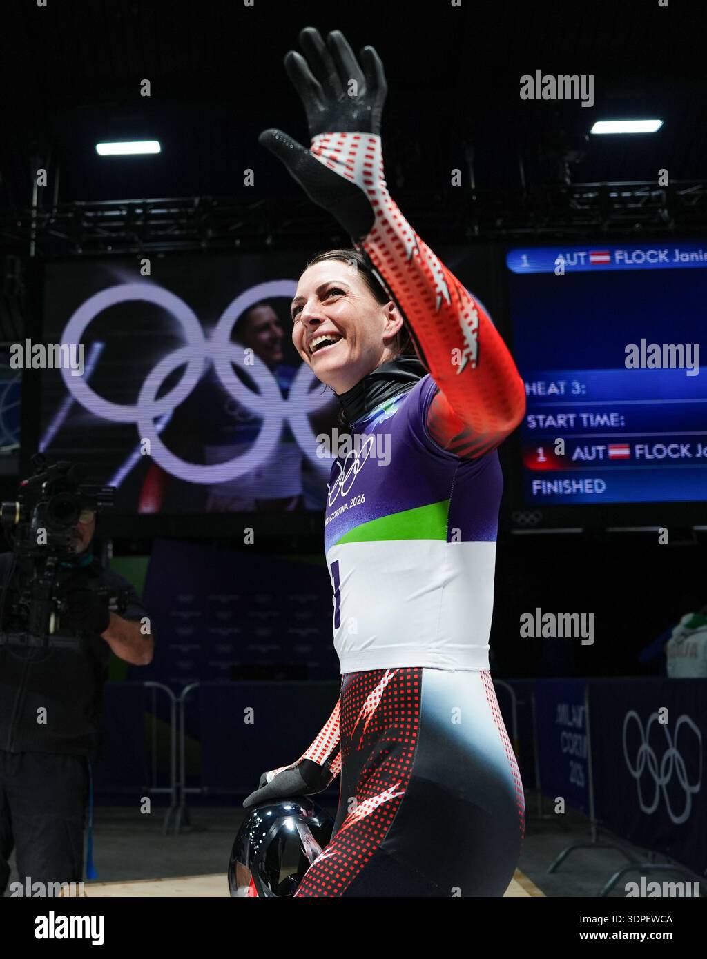 Austria's Janine Flock following heat 3 of the Women's Skeleton at the ...