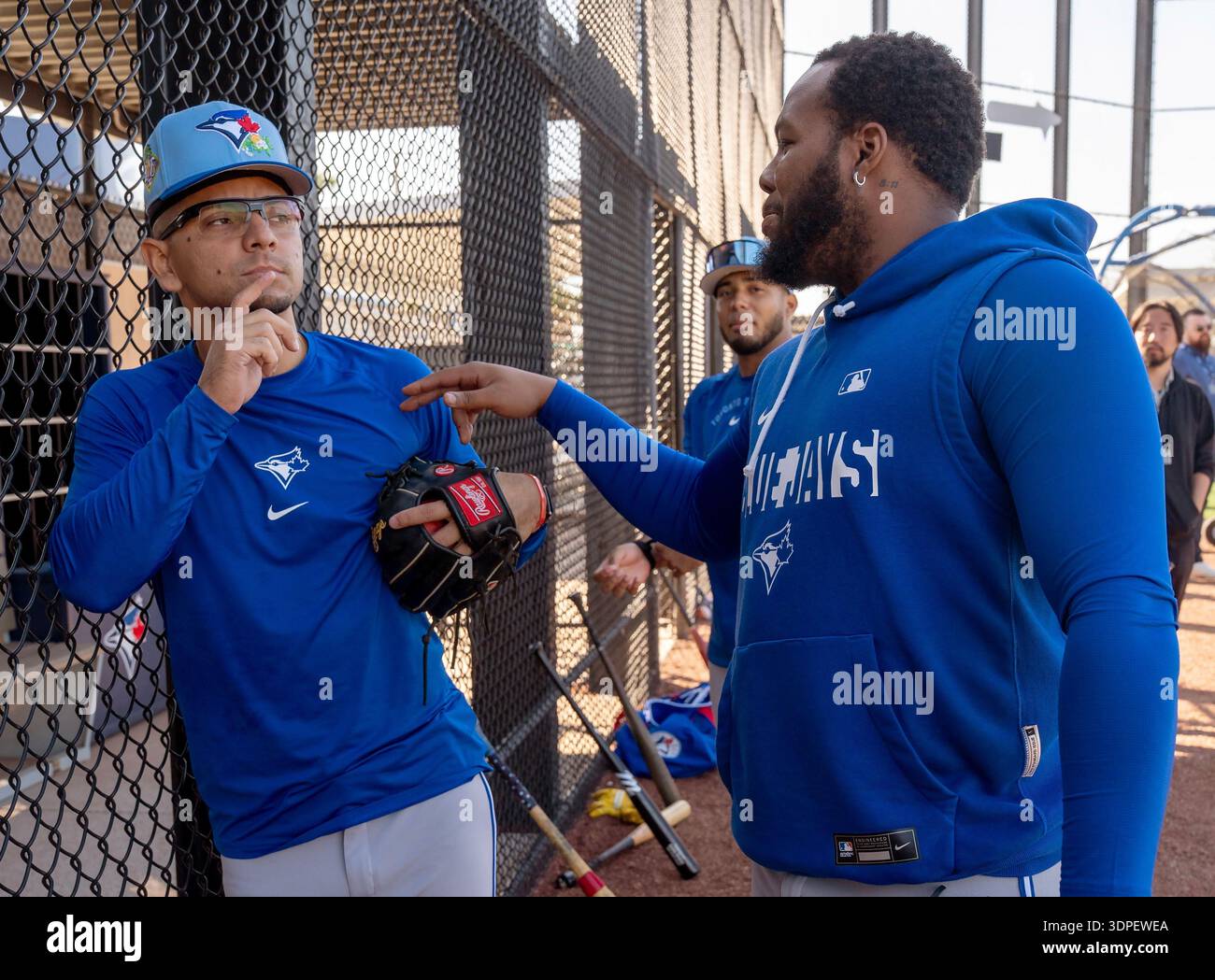 Toronto Blue Jays' Vladimir Guerrero Jr., right, and Andres Gimenez ...
