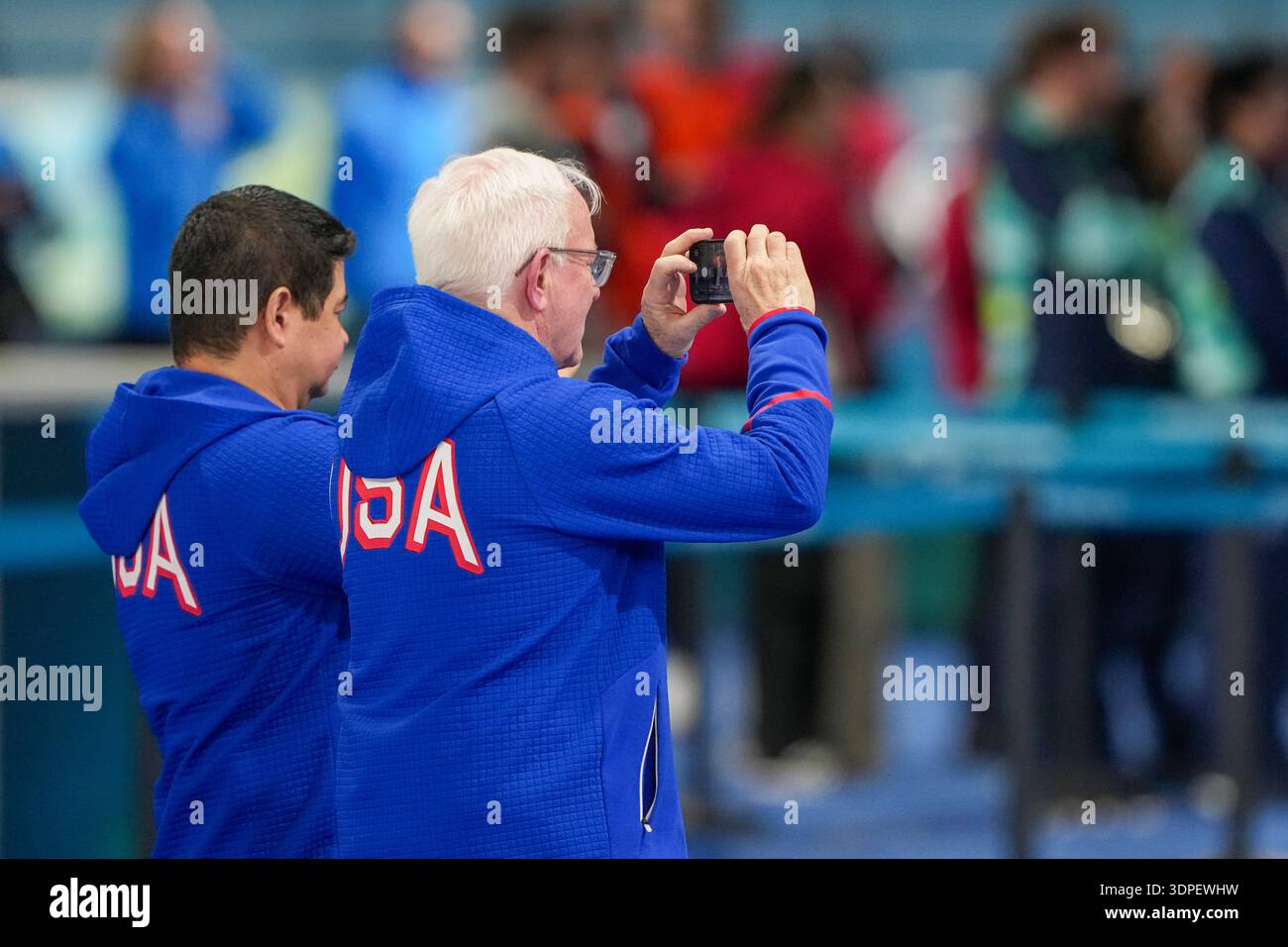 MILAN, ITALY - FEBRUARY 14: Ryan Shimabukuro, Bob Corby during the 500m ...