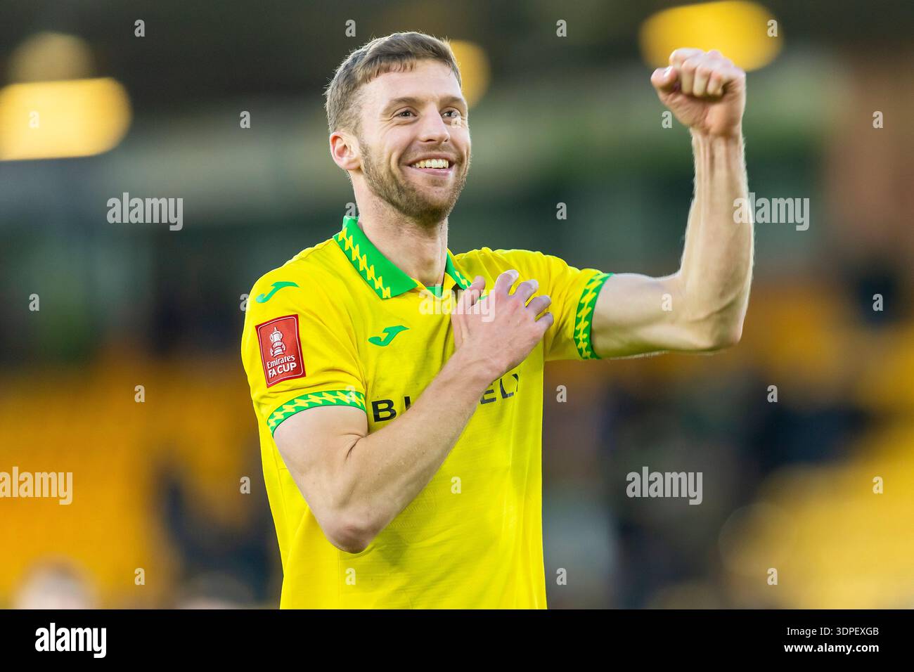 Sam Field of Norwich City celebrate after the Emirates FA Cup match ...