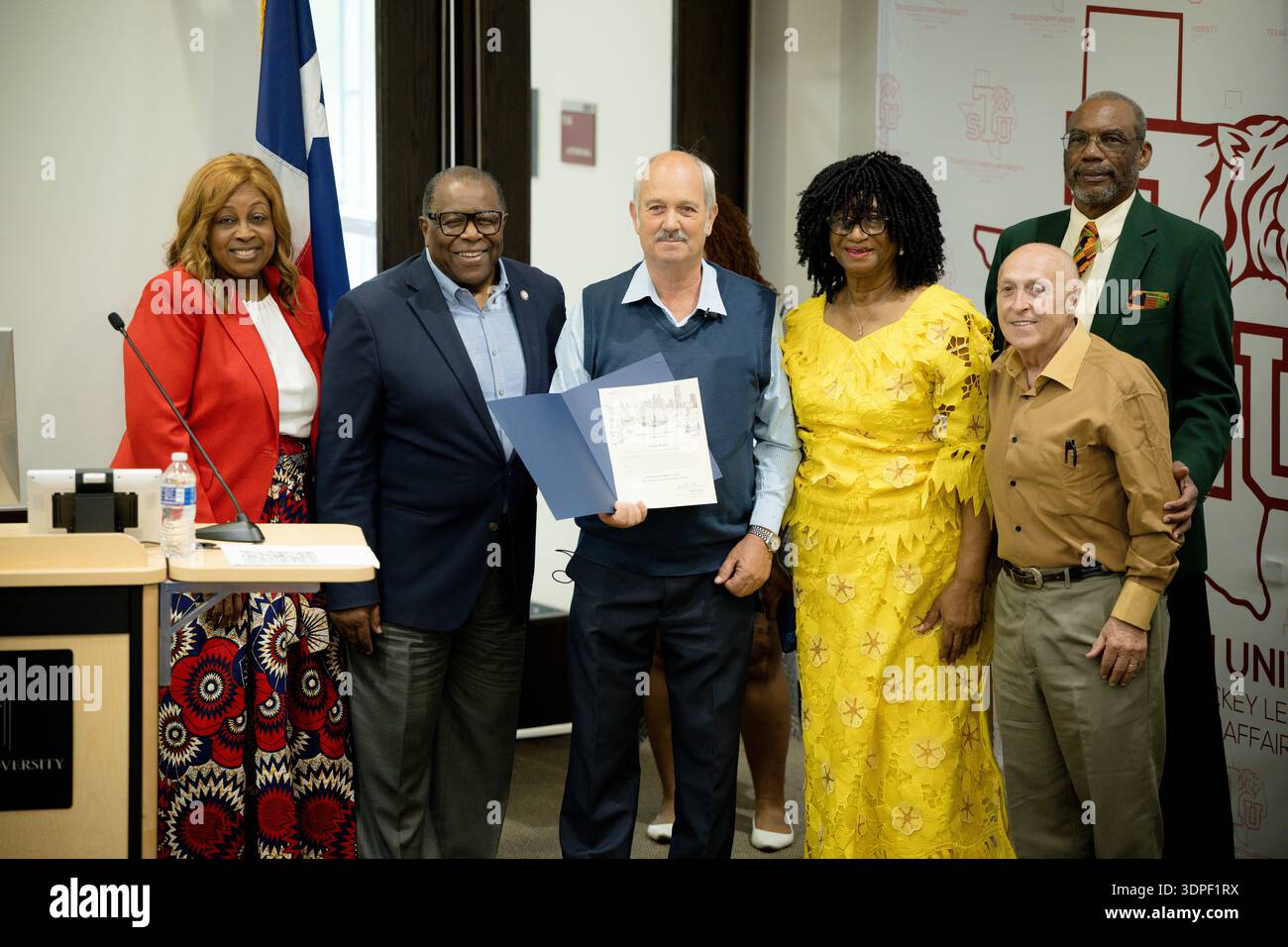 Houston, USA. 13th Feb, 2026. (L-R) Karen Kossie-Chernyshev, Willie ...