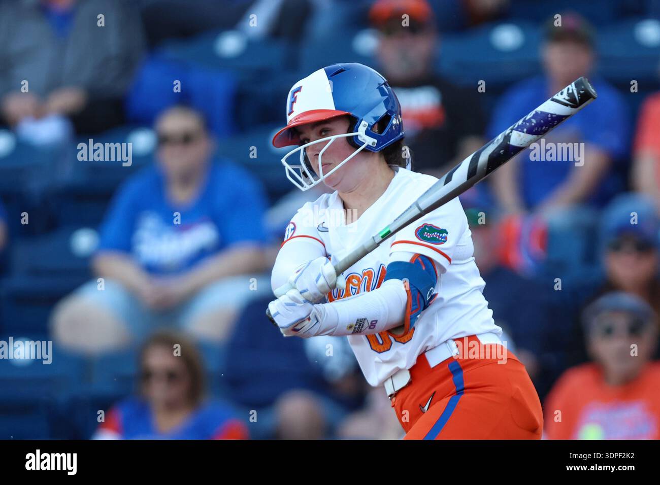 Florida pitcher Ava Brown (00) bats during an NCAA softball game ...