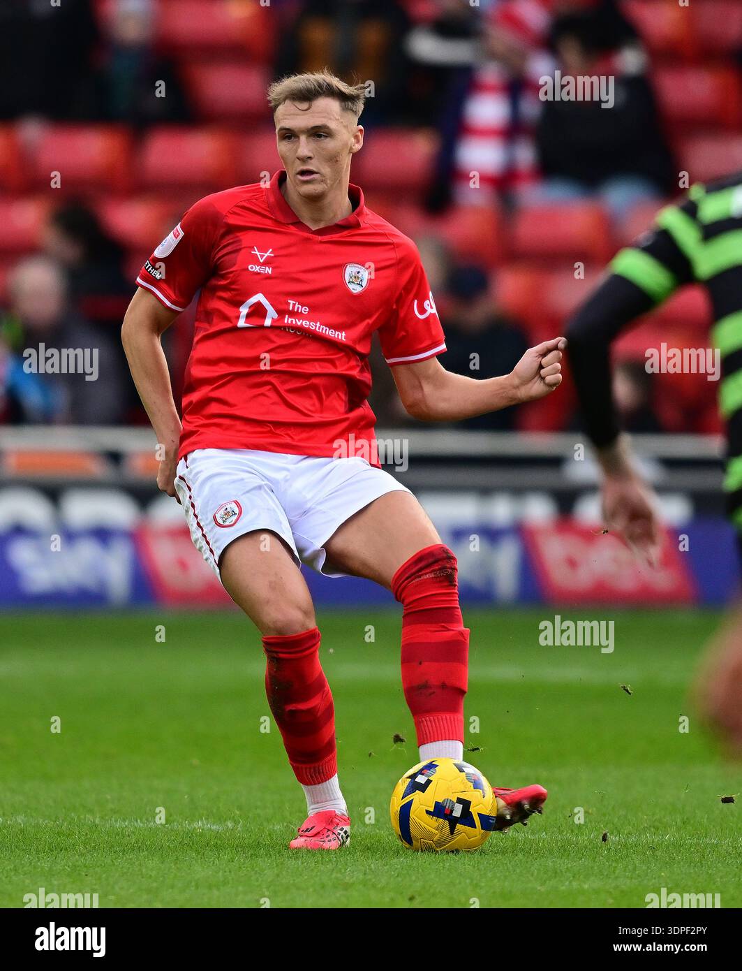 Barnsley's Jack Shepherd passes the ball in the match between Barnsley ...