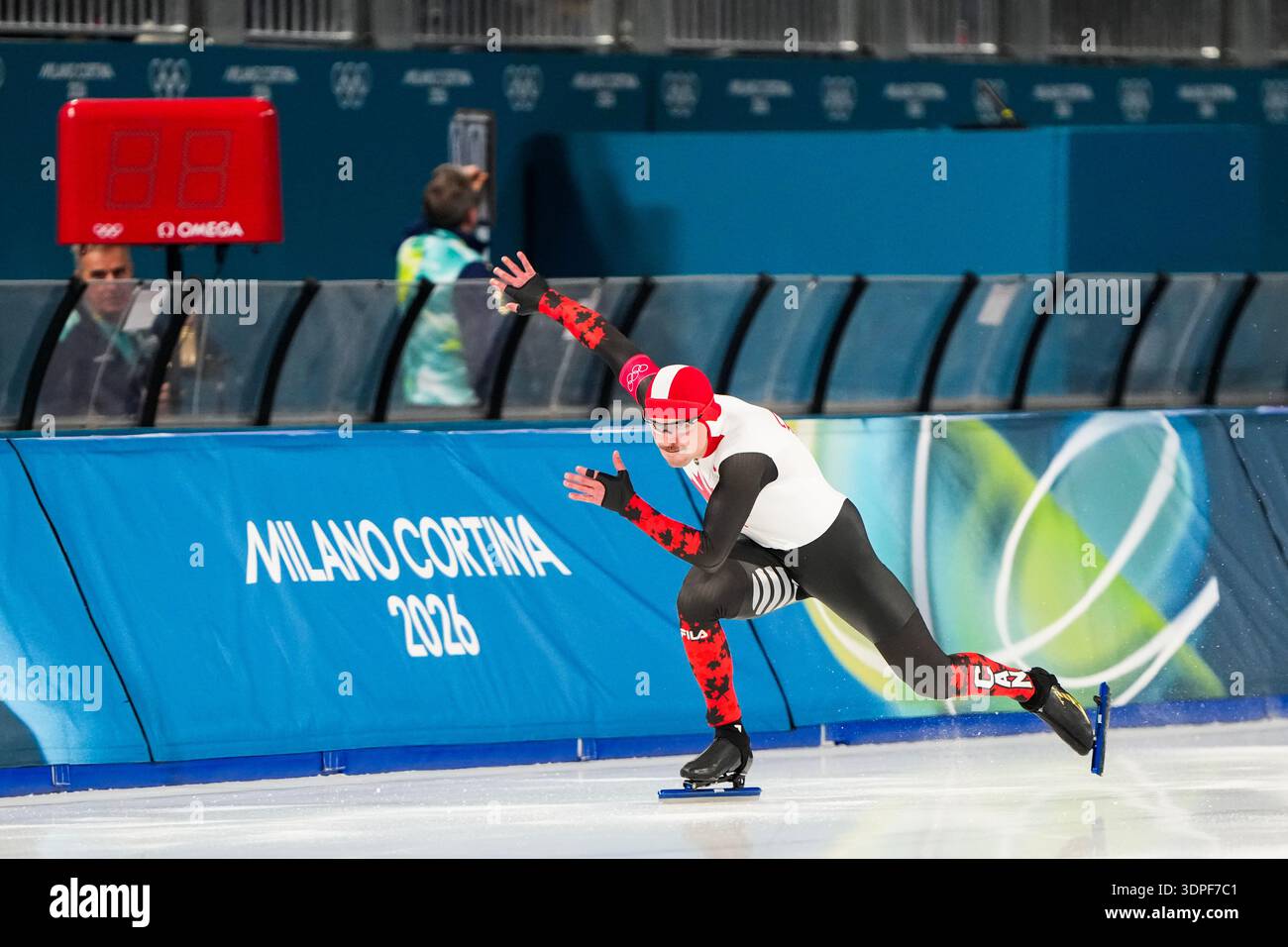 MILAN, ITALY - FEBRUARY 14: Cedrick Brunet of Canada during the 500m ...