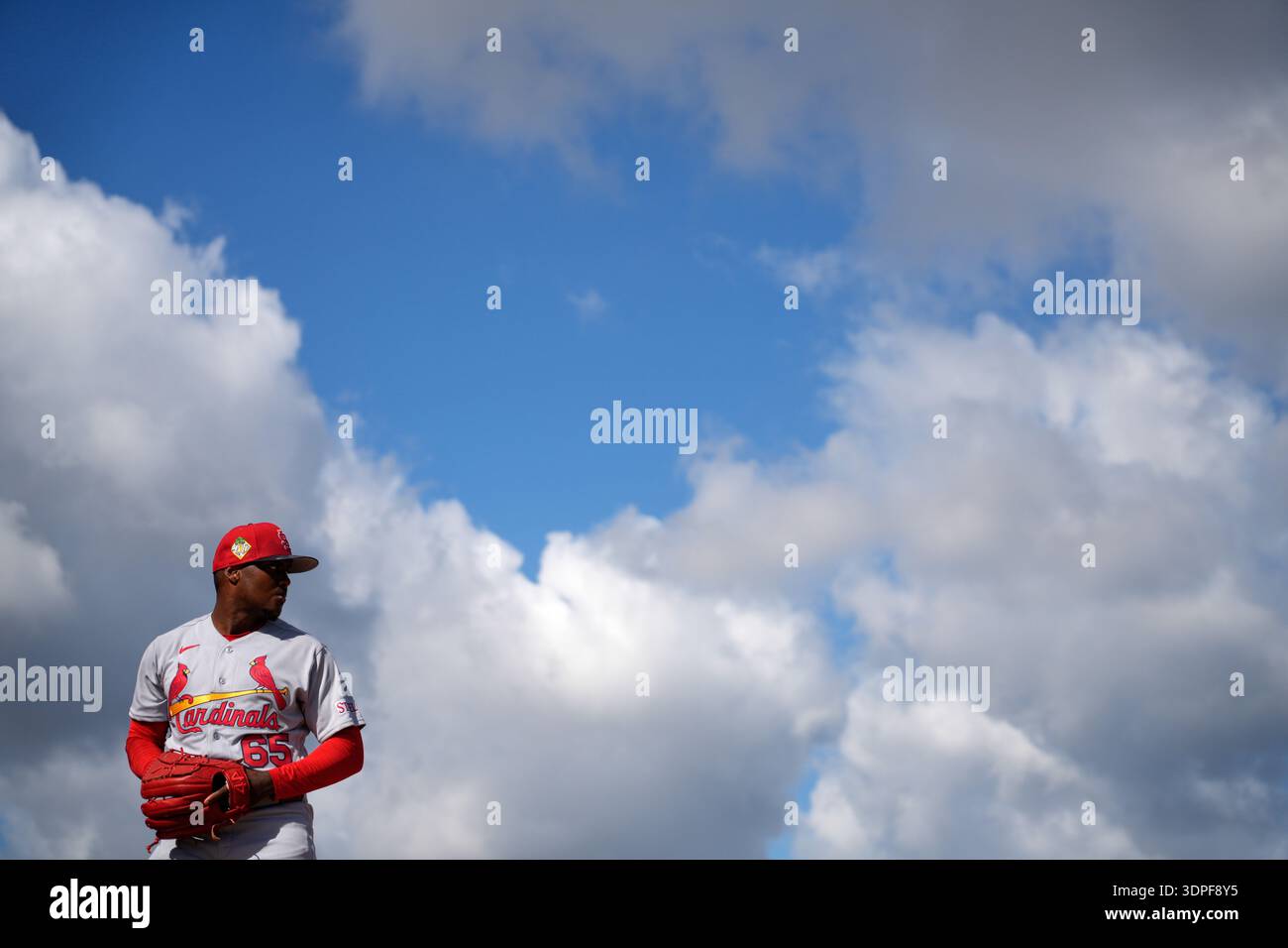 St. Louis Cardinals pitcher George Soriano throws a bullpen session ...