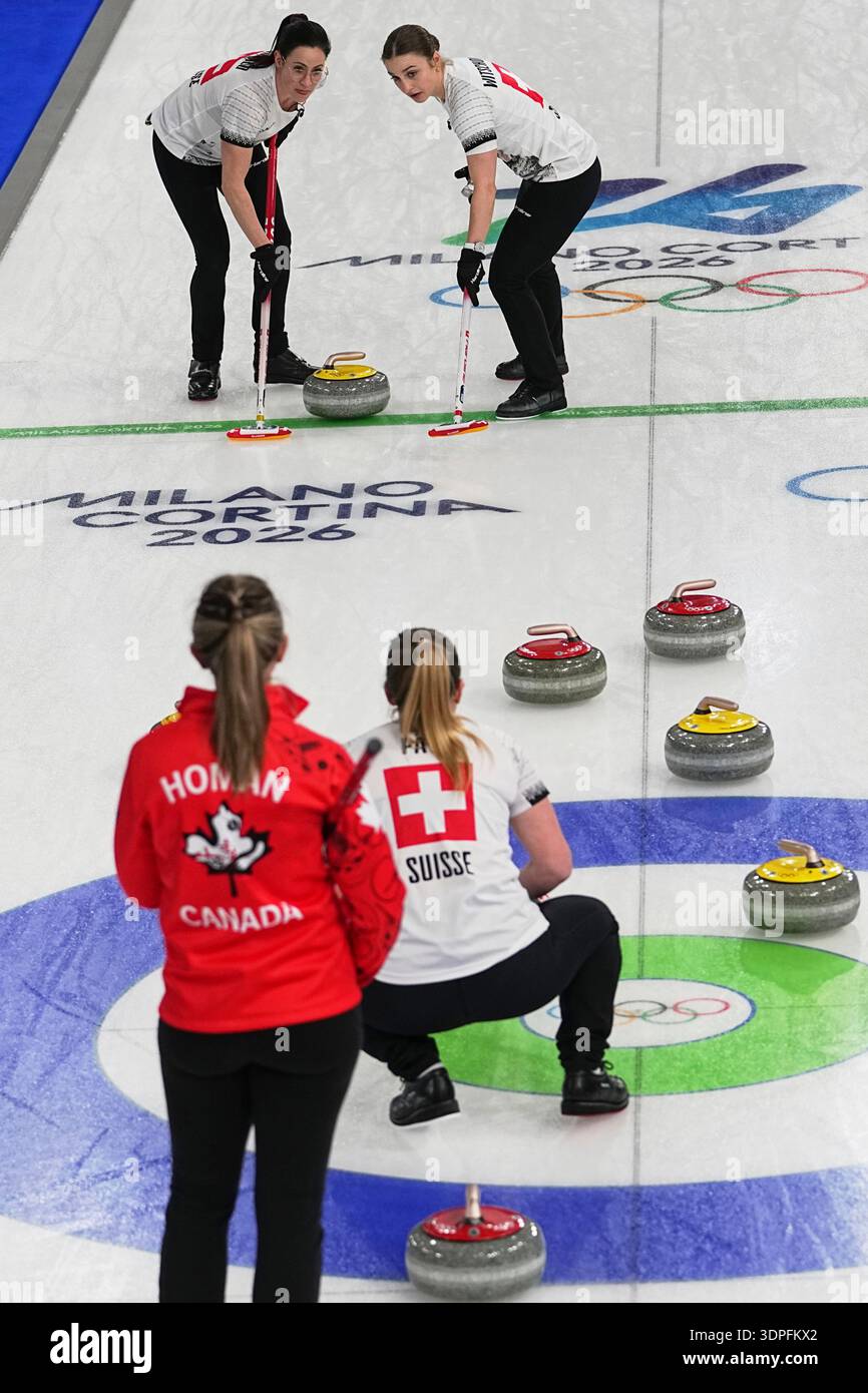 Switzerland's Carole Howald, Selina Witschonke, and Alina Paetz compete ...
