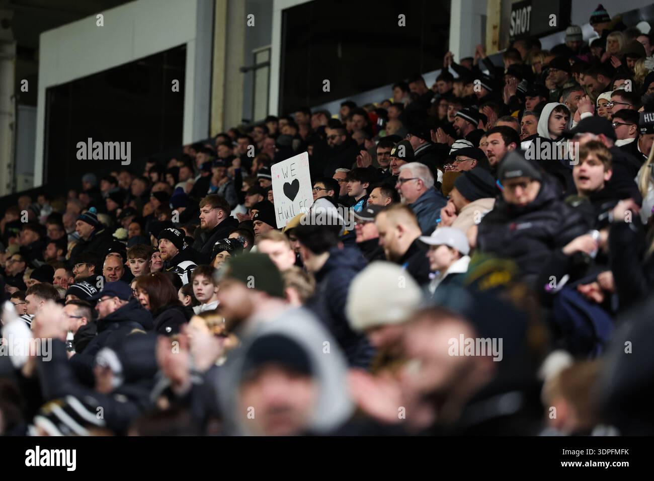 Hull, United Kingdom . 14 February, 2026. Hull FC fans celebrates ...