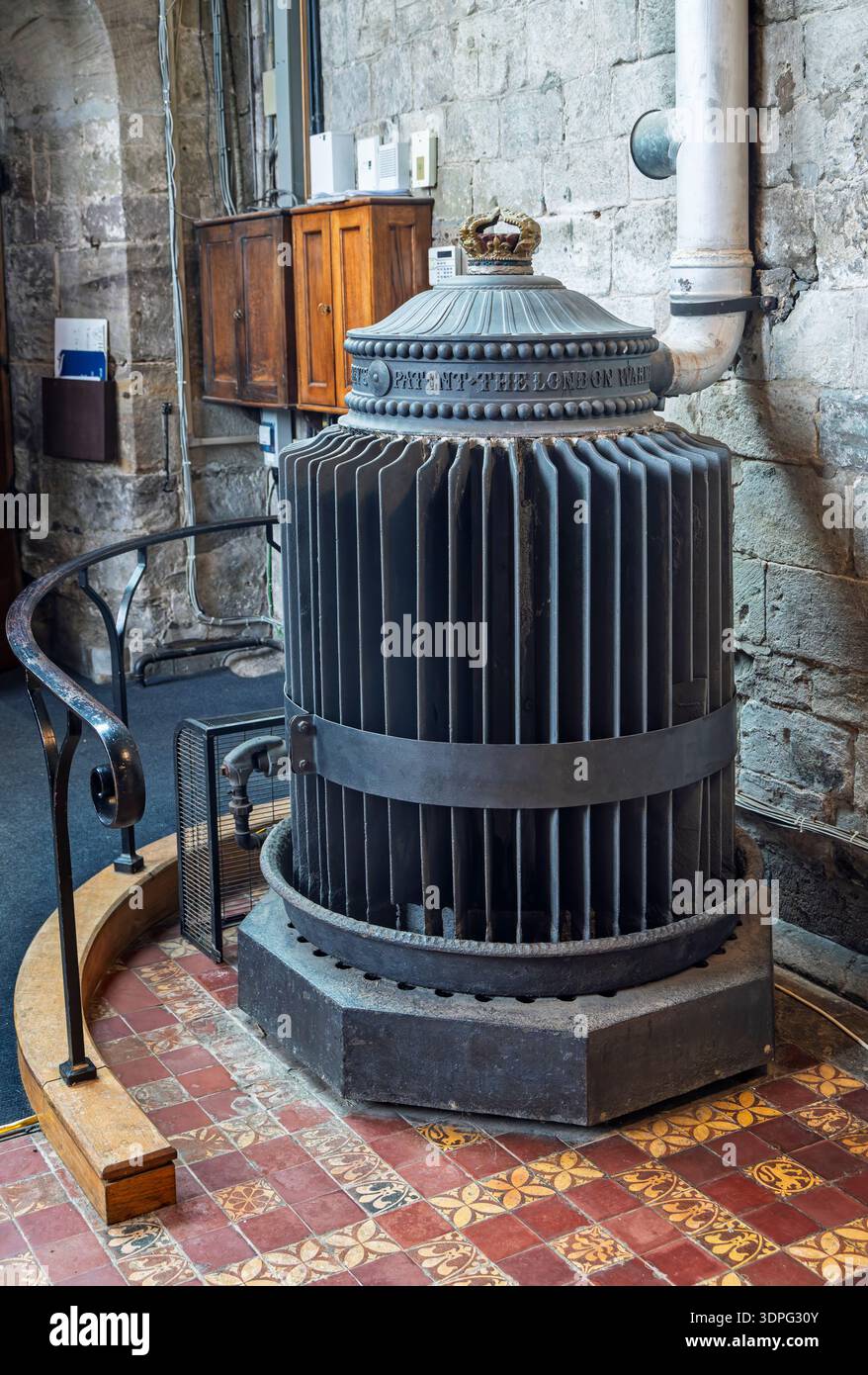 A victorian cast iron Gurney Stove used to heat the inside of Hereford ...