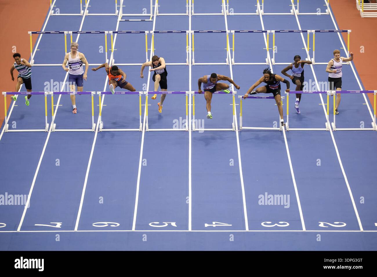 Daniel Goriola pips Tade Ojara by a plit second to win the 60m hurdles ...