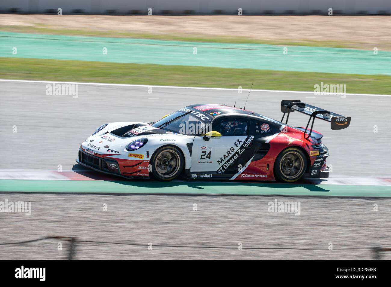 White and red Car Collection Motorsport Porsche 911 GT3 R 992 number 24 ...