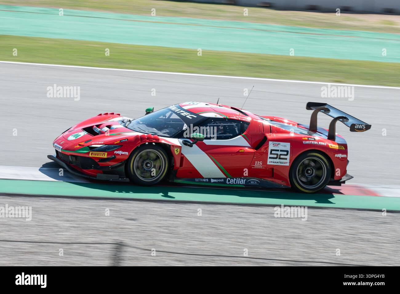 Red and white AF Corse Ferrari 296 GT3 number 52 featuring Cetilar ...