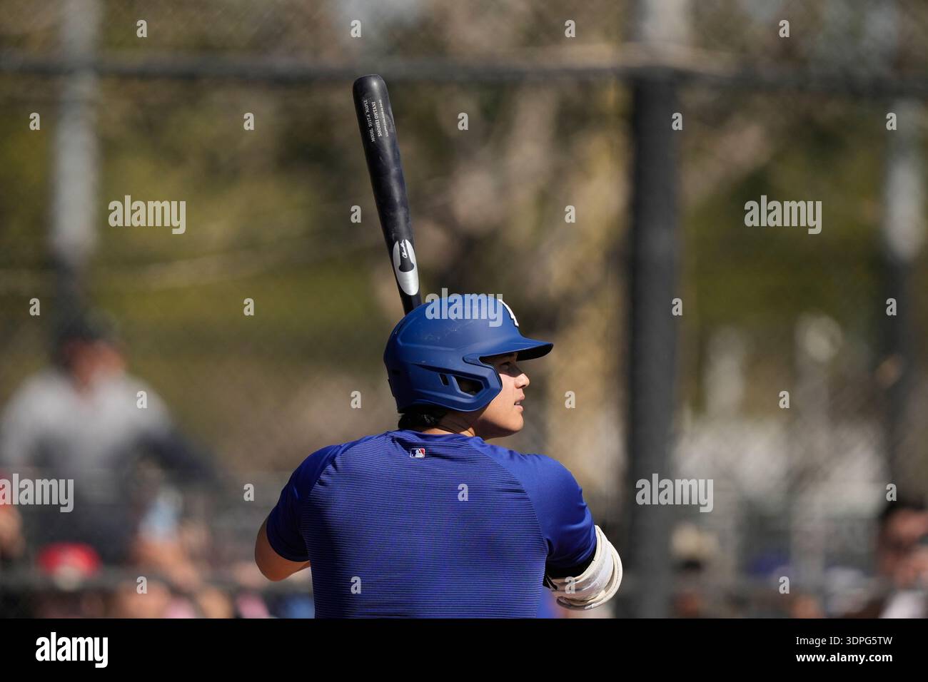 Los Angeles Dodgers' Shohei Ohtani (17) works out during spring ...