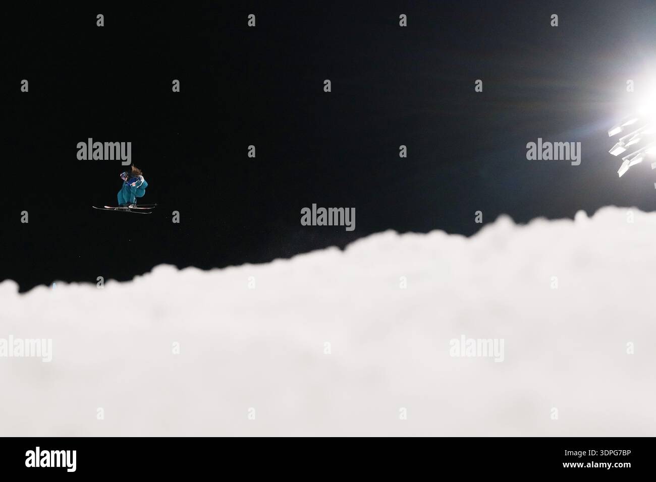 Switzerland's Anouk Andraska competes in the women's freestyle skiing ...