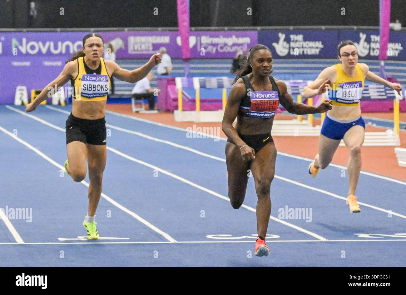 Birmingham, UK, 14 February 2026. ASHER-SMITH Dina wins the Womens 60m ...