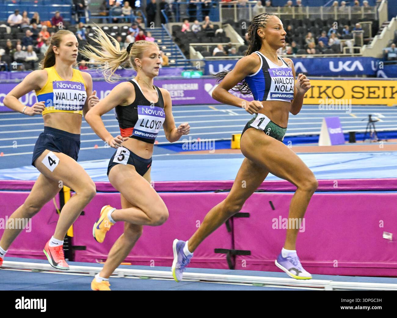Birmingham, UK, 14 February 2026. WALCOTT NOLAN Revee in heat 2 of the ...