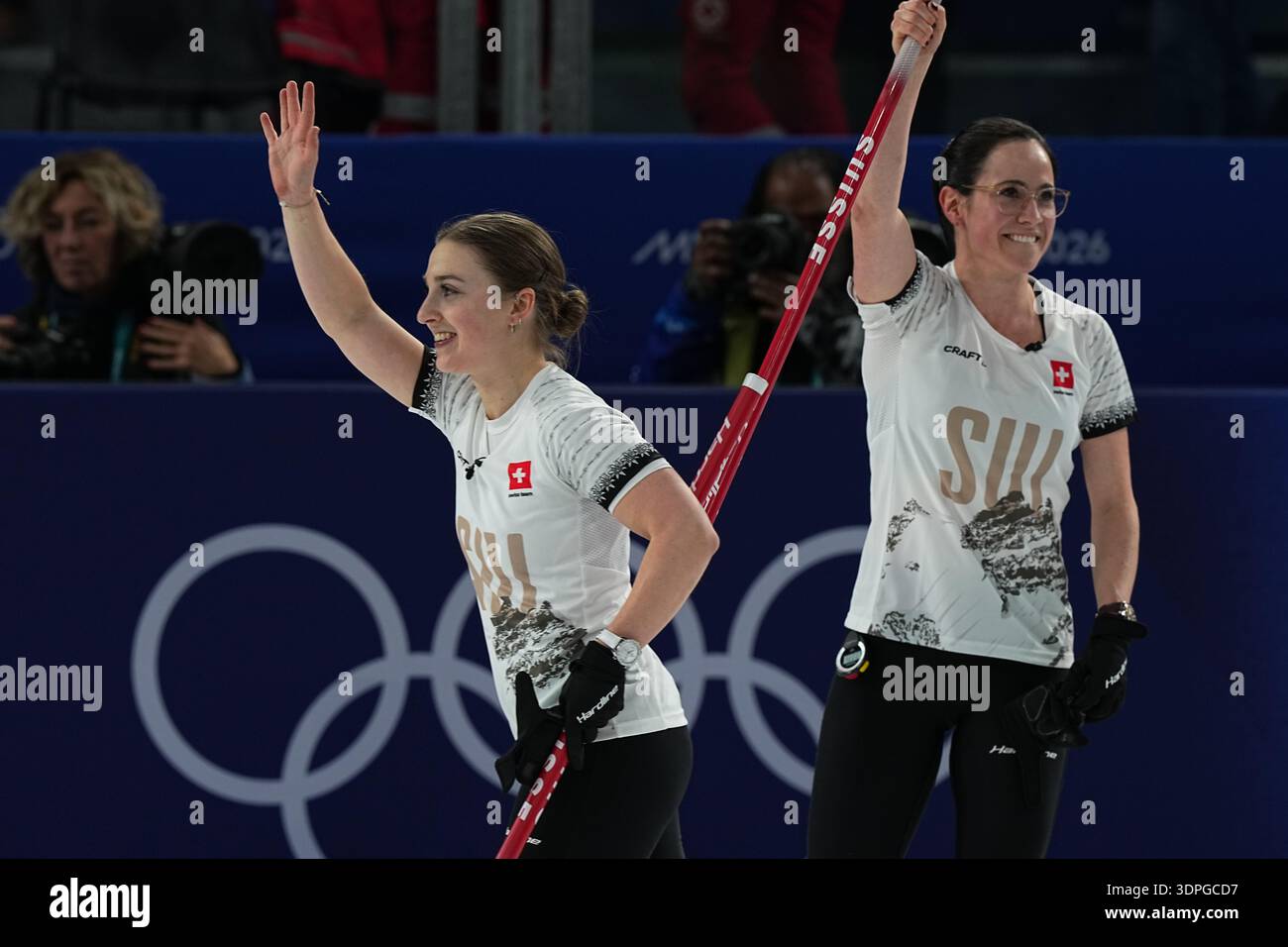 Switzerland's Selina Witschonke and Carole Howald react after the women ...