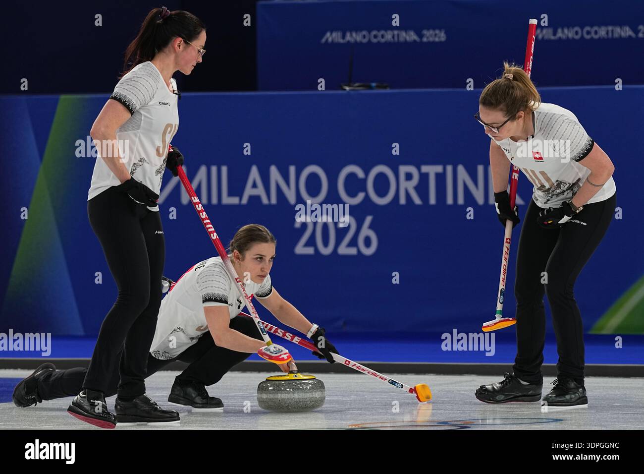 Switzerland's Selina Witschonke, Alina Paetz and Carole Howald in ...