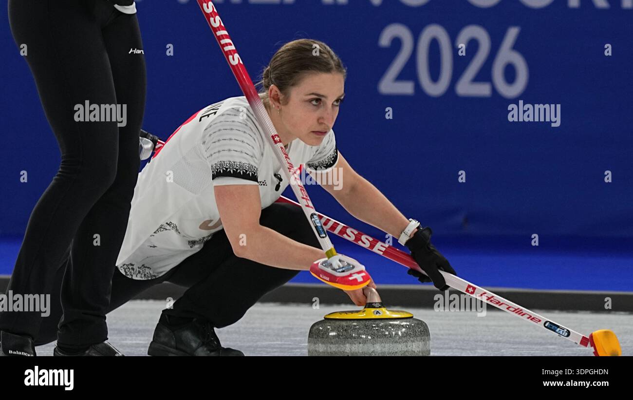 Switzerland's Selina Witschonke, Alina Paetz and Carole Howald in ...