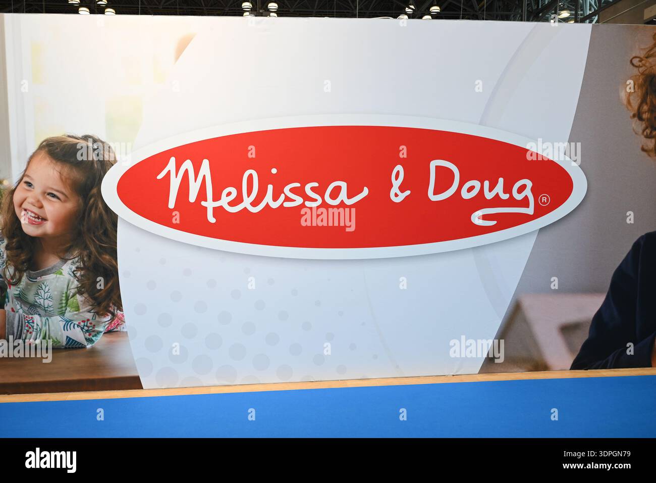 Melissa & Doug, M&D Toys signage on Day 1 of the North American ...