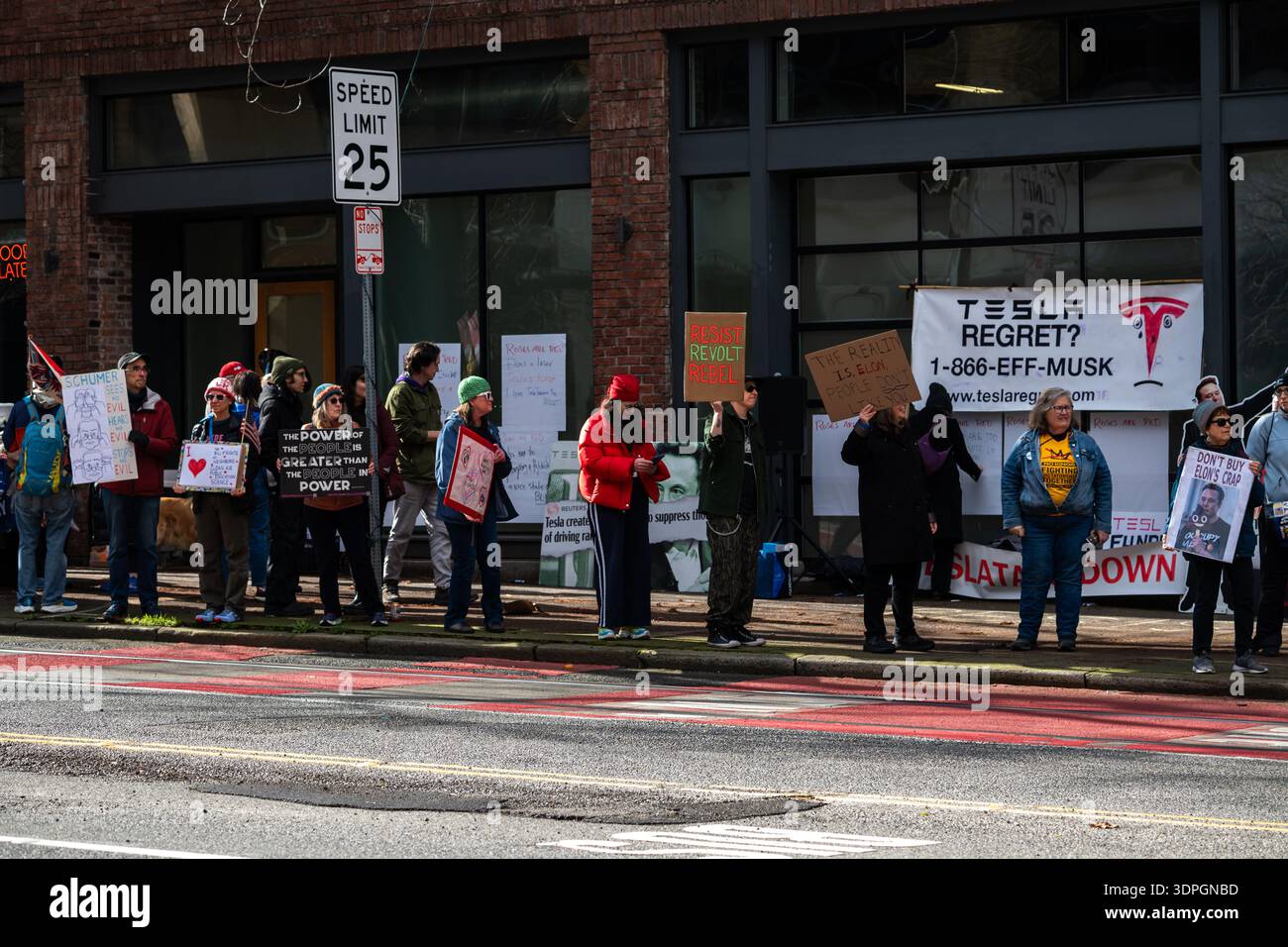 Seattle, USA. 14th Feb 2025. Activists gather at the former South Lake ...