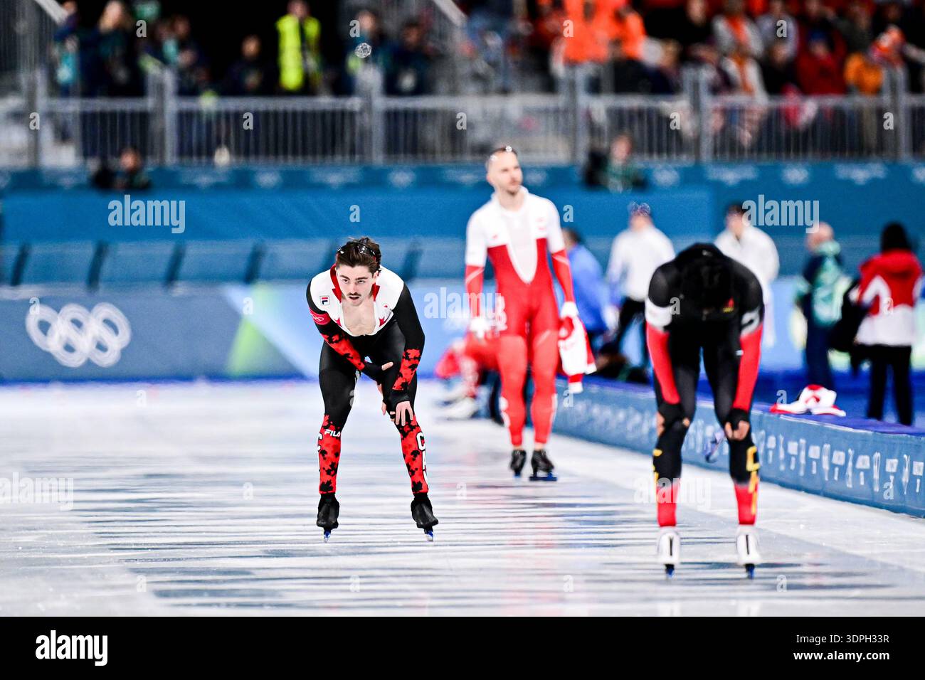 Ziwen LIAN (CHN) vs Cedrick BRUNET (CAN), during Speed Skating Men's ...