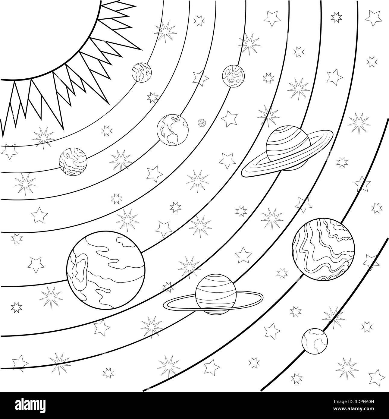 Solar system planets Black and White Stock Photos & Images - Alamy