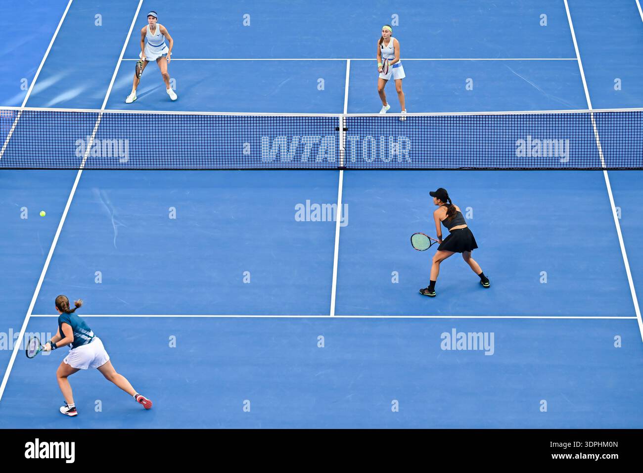 Anna Danilina of Kazakhstan, Aleksandra Krunic of Serbia play against ...