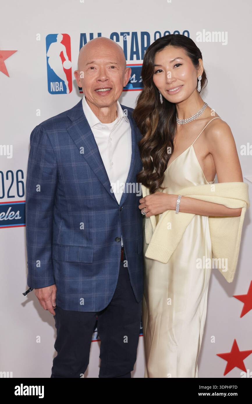 Dennis Wong and Flora Wong attend the 'LA Clippers & Comcast ...