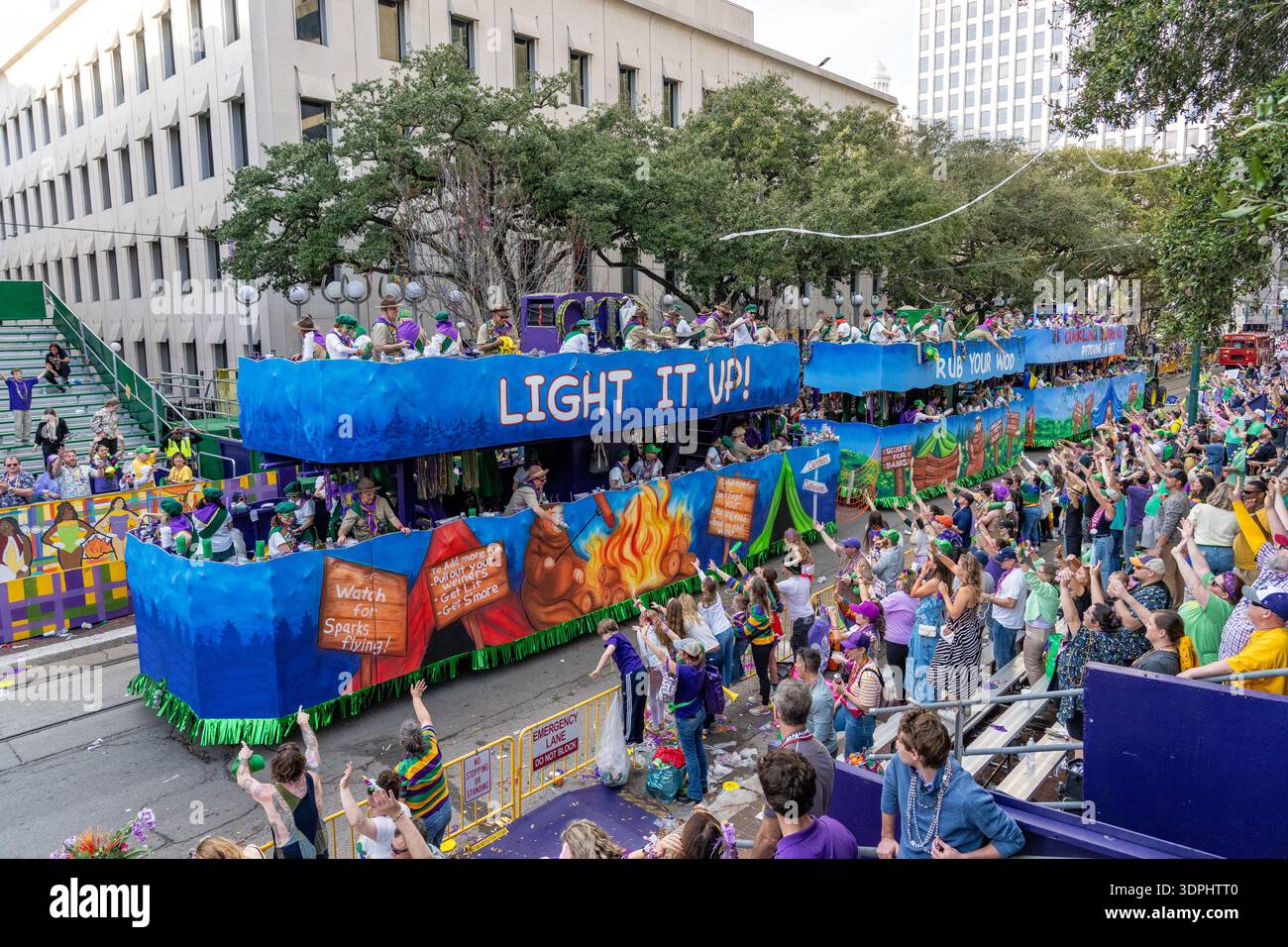 Attendees march during the annual Krewe of Tucks parade during the ...