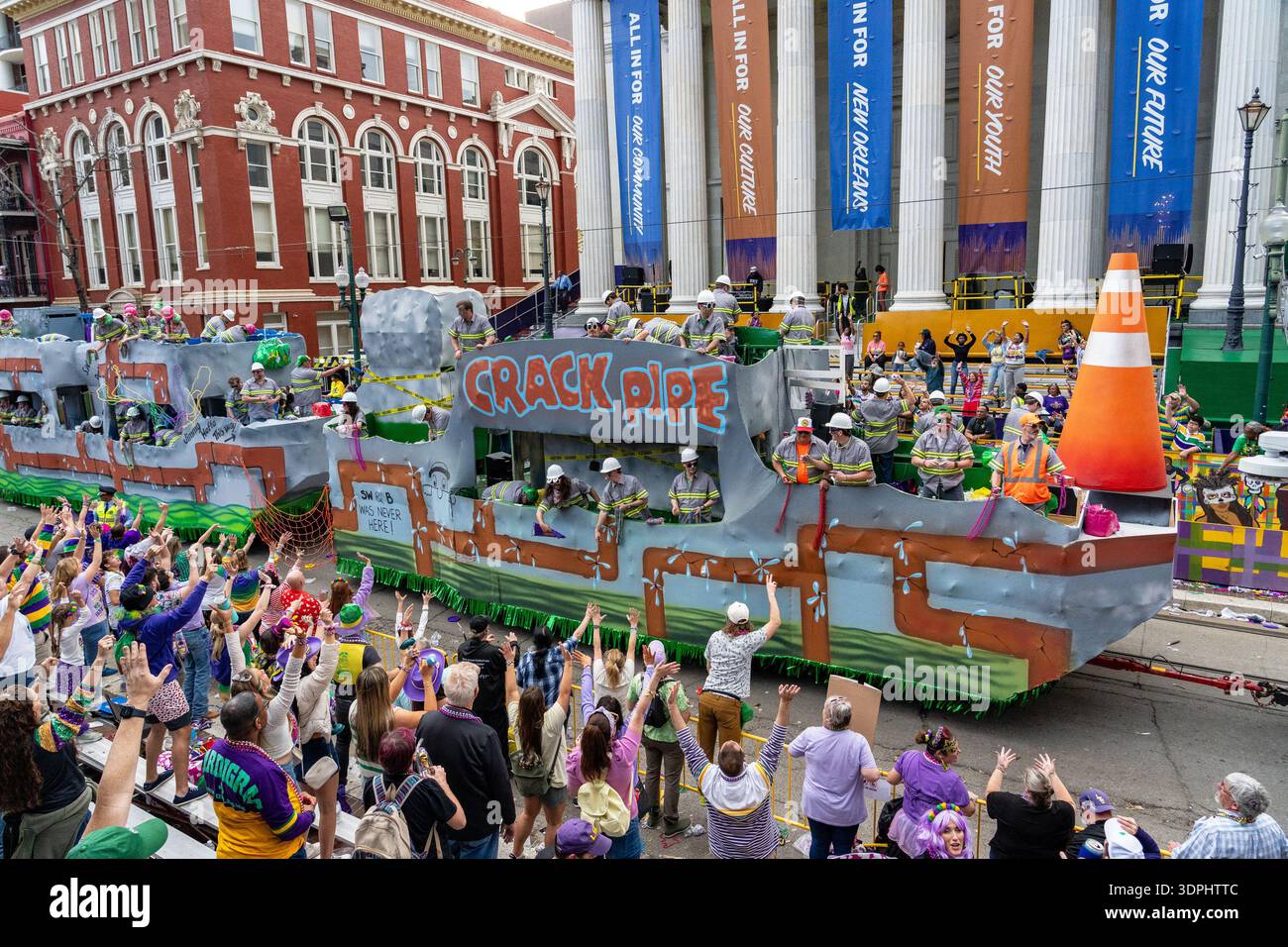 Attendees march during the annual Krewe of Tucks parade during the ...