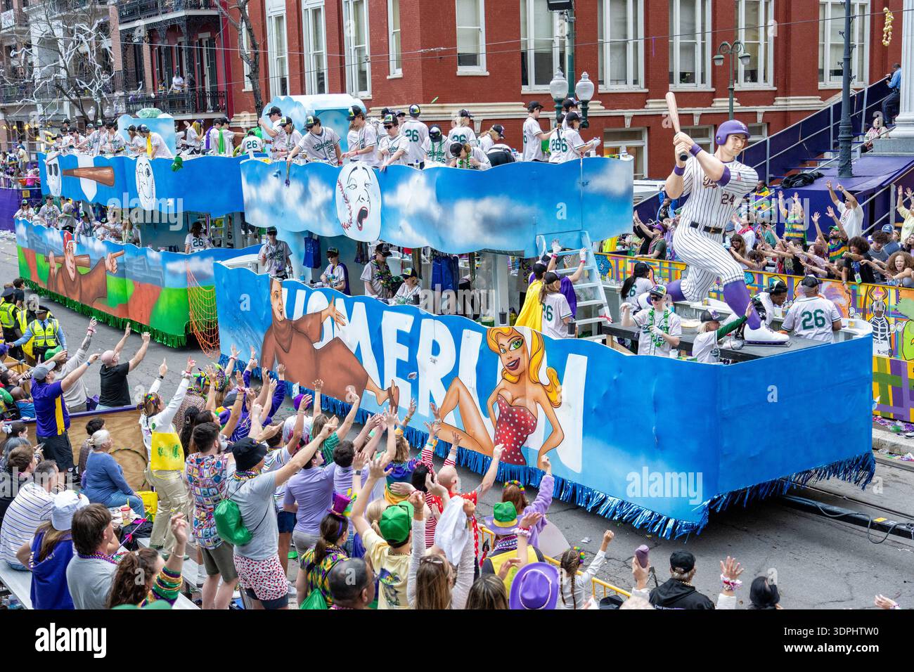 Attendees march during the annual Krewe of Tucks parade during the ...