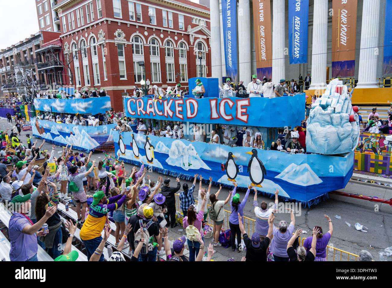 Attendees march during the annual Krewe of Tucks parade during the ...