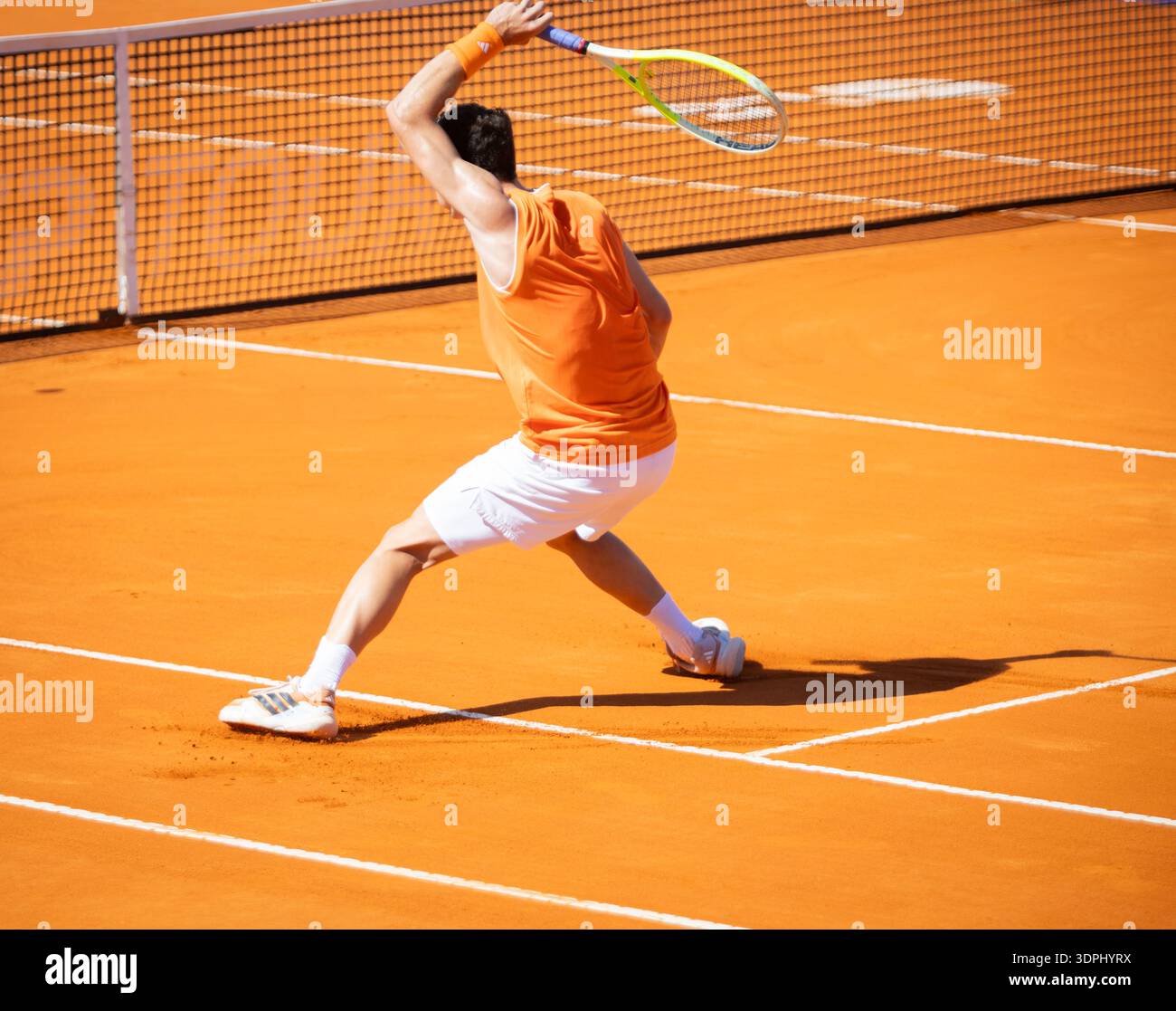 Argentinian player Juan Manuel Cerundolo hitting ball at ATP 250 ...
