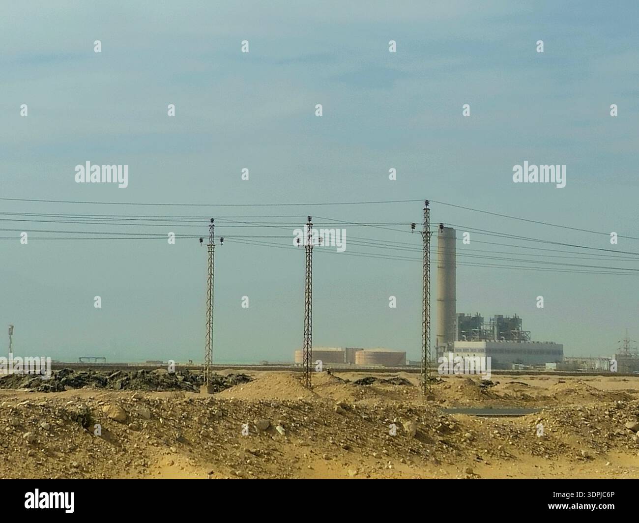 South Sinai, Egypt, January 26 2026: The Ayoun Moussa power plant, coal ...